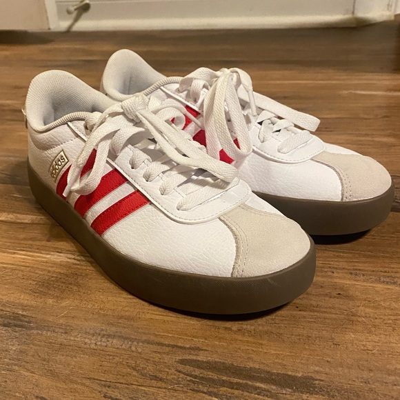 adidas | Shoes | Womens Adidas Vl Court 3 Sneaker Red | Poshmark